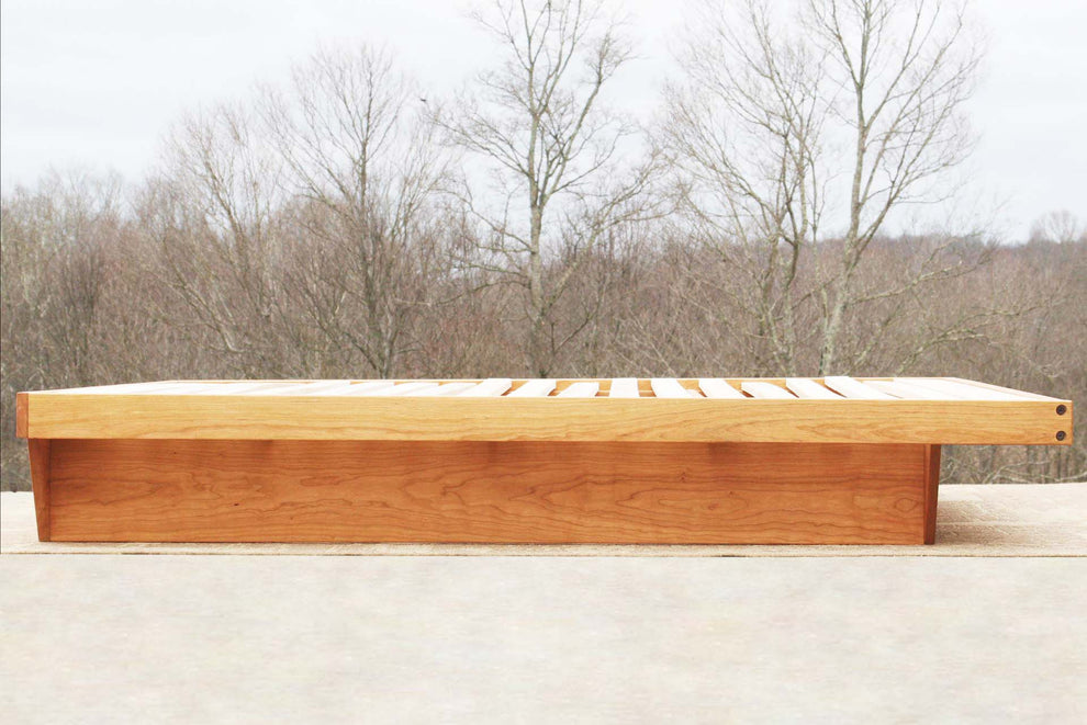Low Platform Bed Frame NcFnN01 - Solid Custom Heirlooms